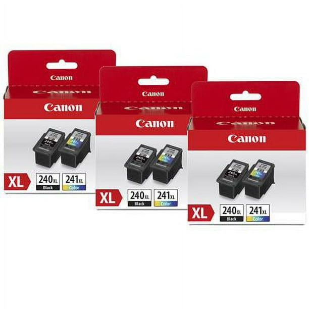 3 Pack PG-240 XL Black & CL-241 XL Color Ink Cartridge Value Pack for ...