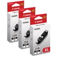 Canon 3 Pack PGI-250XL Pigment Black Ink Tank for Select PIXMA iP, iX ...