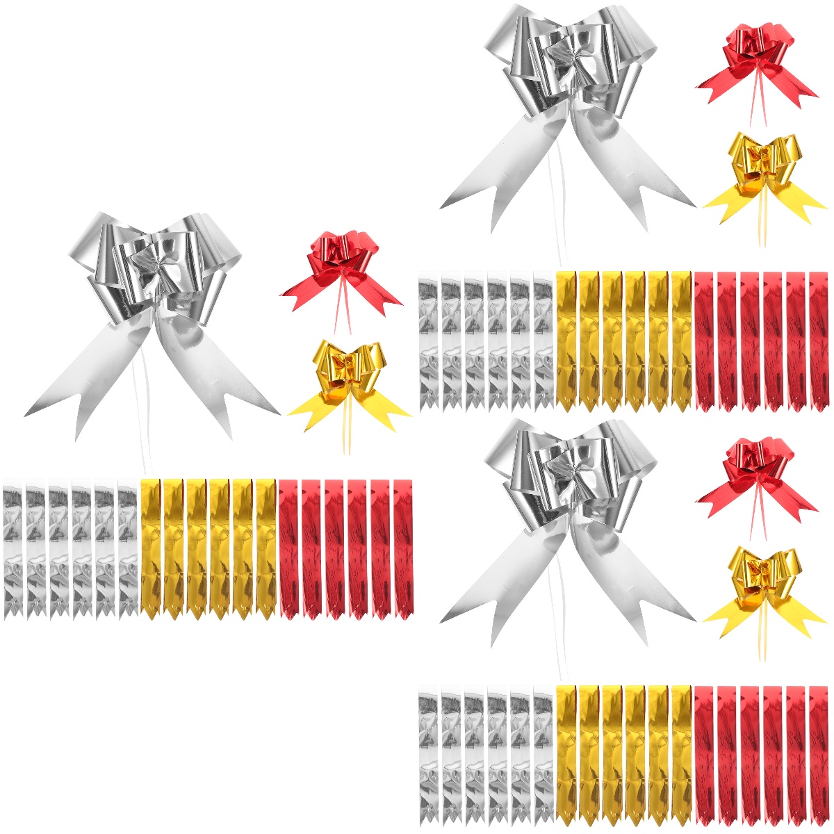 3 Pack Packing Pull Flower Ornaments Wedding Favors Bow for Basket ...