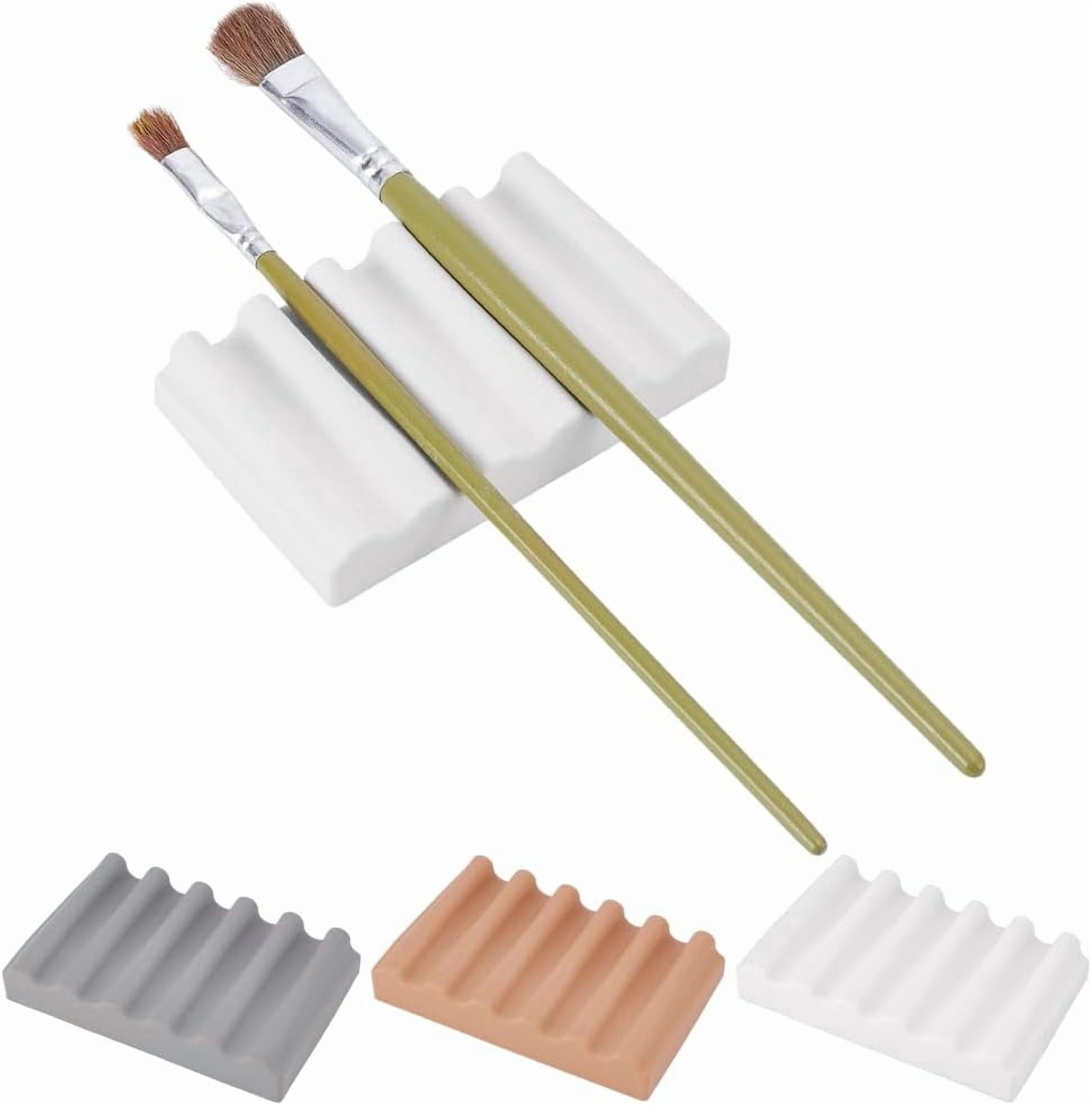 3 Pack Paint Brushes Holder 3 Colors Zigzag Self Draining Waterfall ...