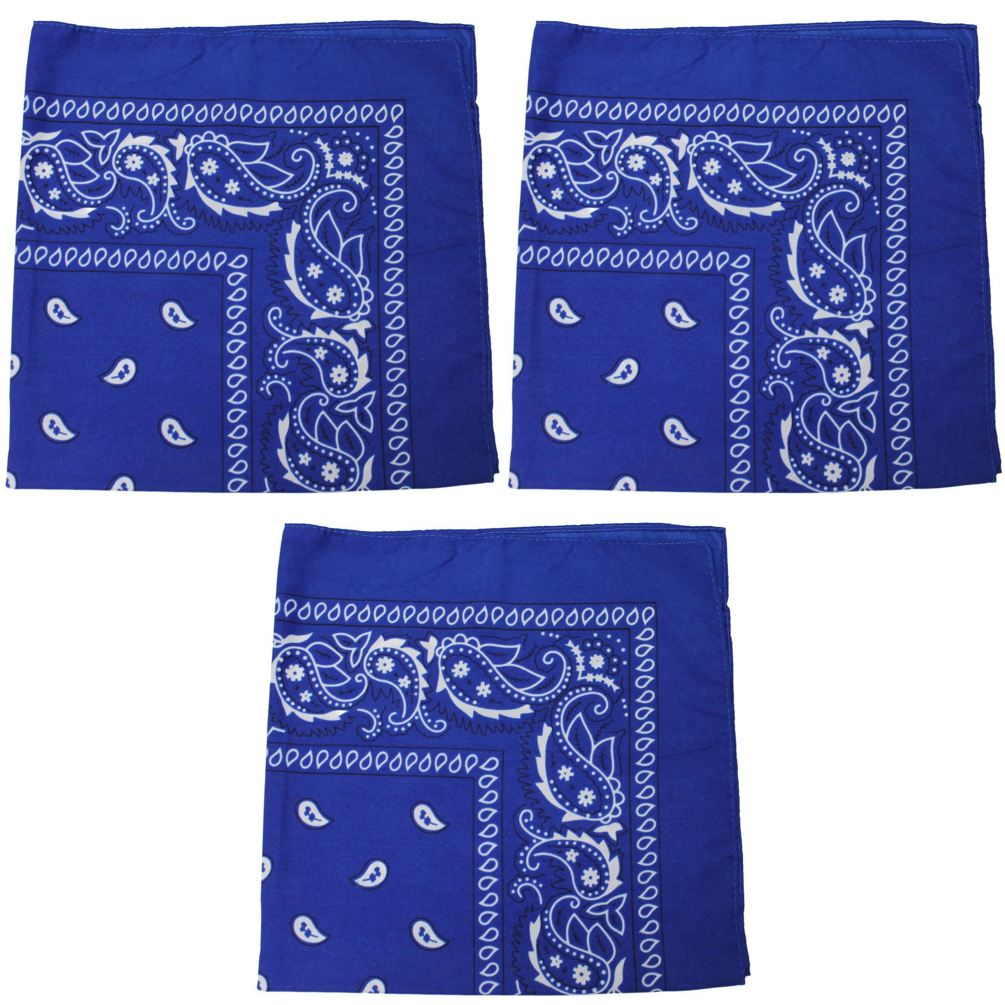 3 Pack Paisley Polyester Bandanas Lightweight and Stylish Accessories ...