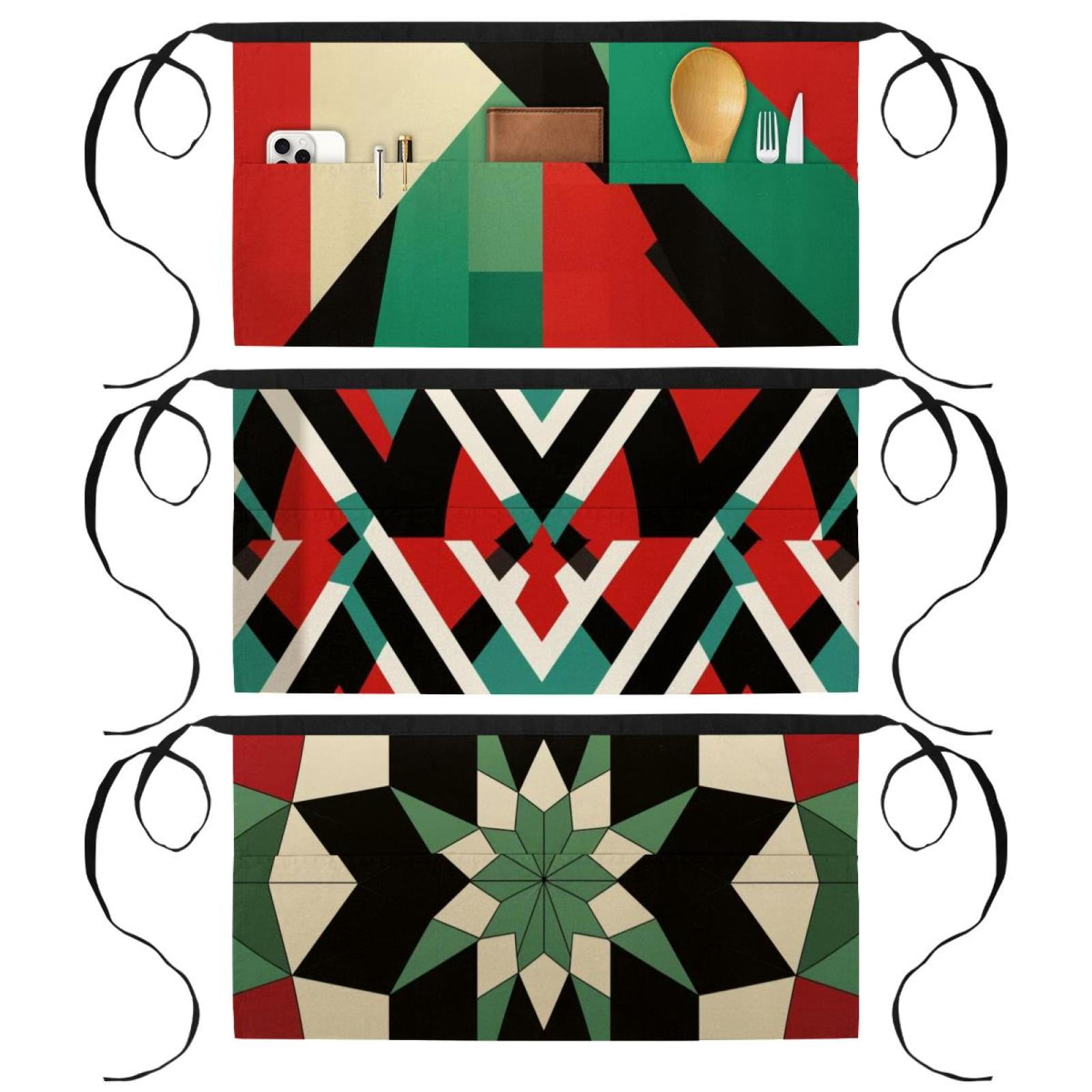 3 Pack Palestine Waist Aprons - Half Apron with 3 Pockets for Men and ...