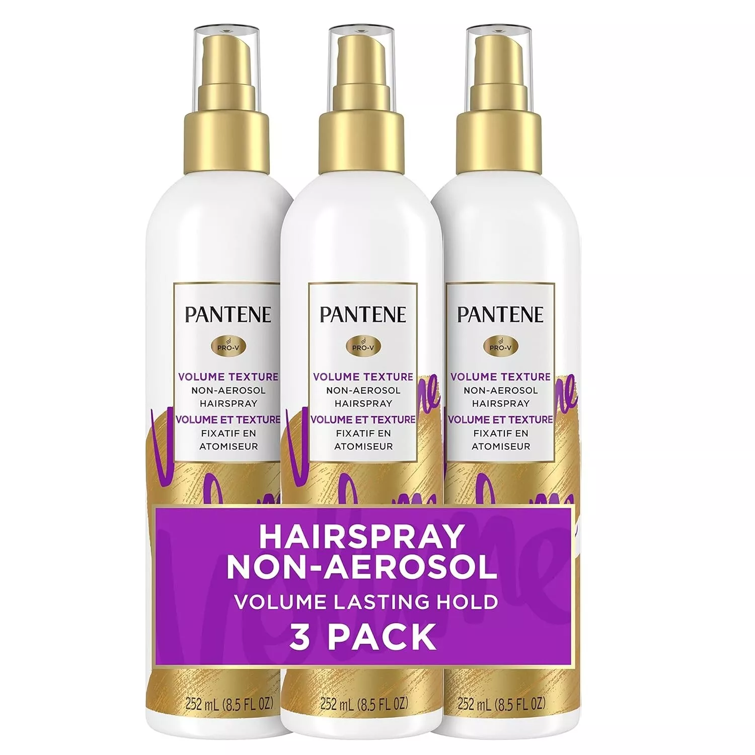 3 Pack Pantene Pro-V, Volume Texture Hair Spray 252ml/8.5 fl oz - Walmart.com