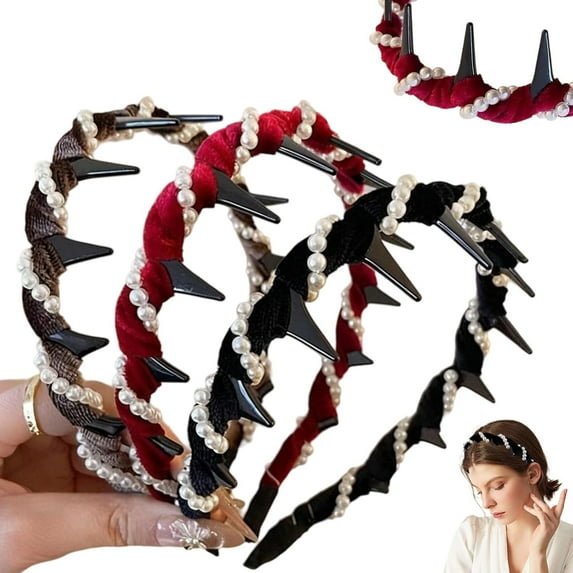 3 Pack Pearl Headband for Women - Vintage High Cranium Hairband with ...