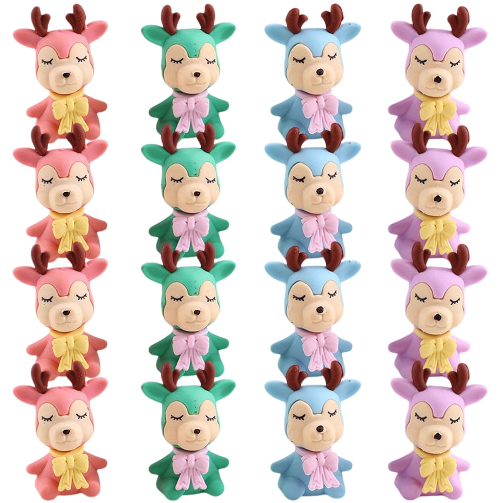 3 Pack Pencils Deer Eraser Erasers for Drawing Toddler 4.00X2.30X2.30CM ...
