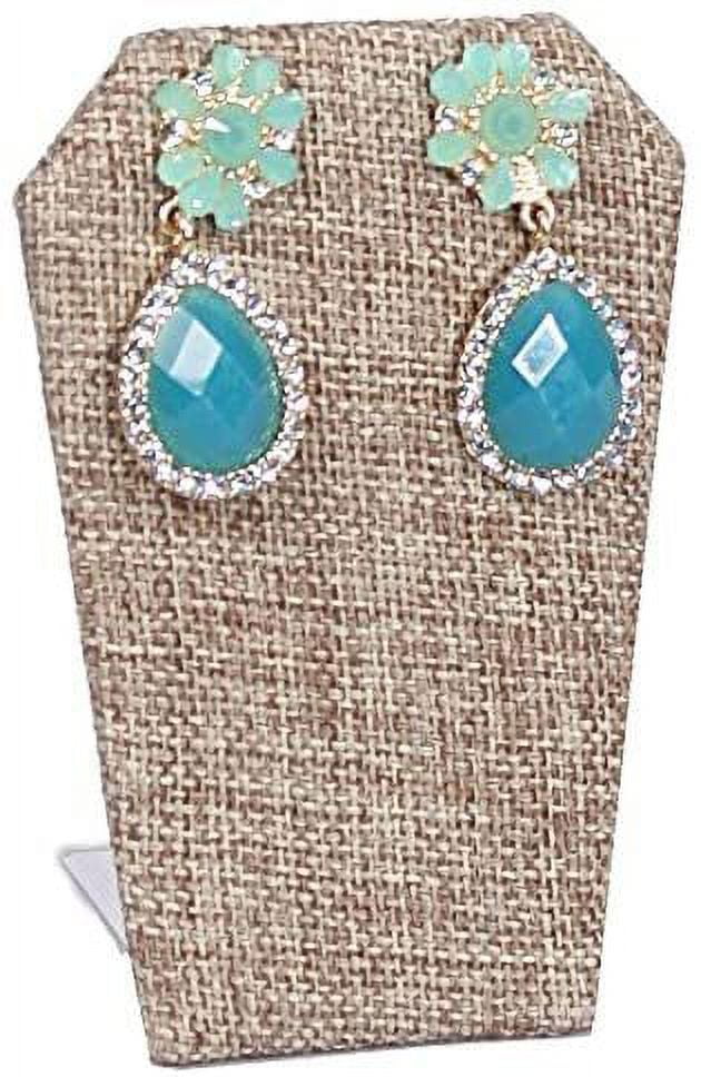 3 Pack Pendant Chain Necklace Display Stand 3.38" Tall Leaning Earring ...