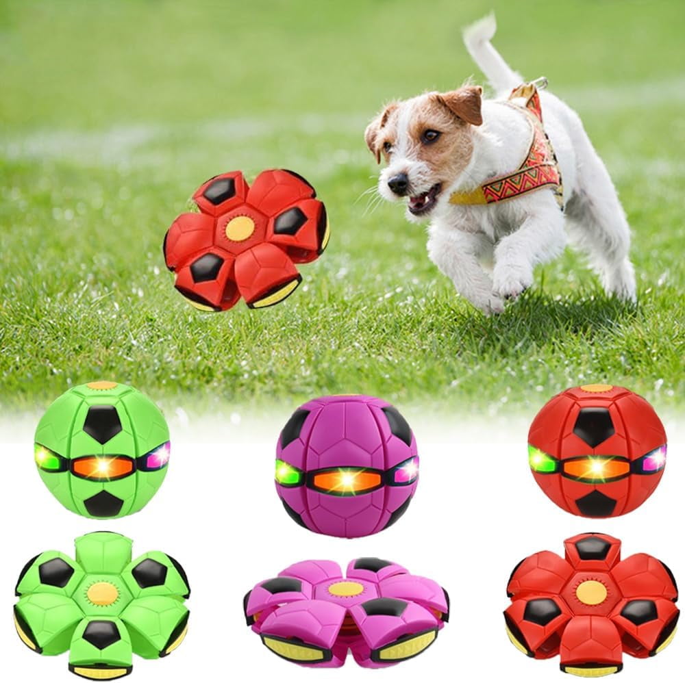 3 Pack Pet Toy Flying Saucer Ball for Dogs, Flying Saucer Ball Dog Toy ...