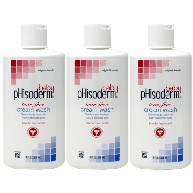 3 Pack Phisoderm Baby Tear-Free Cream Wash Powder Fresh Scent 8 oz Each ...