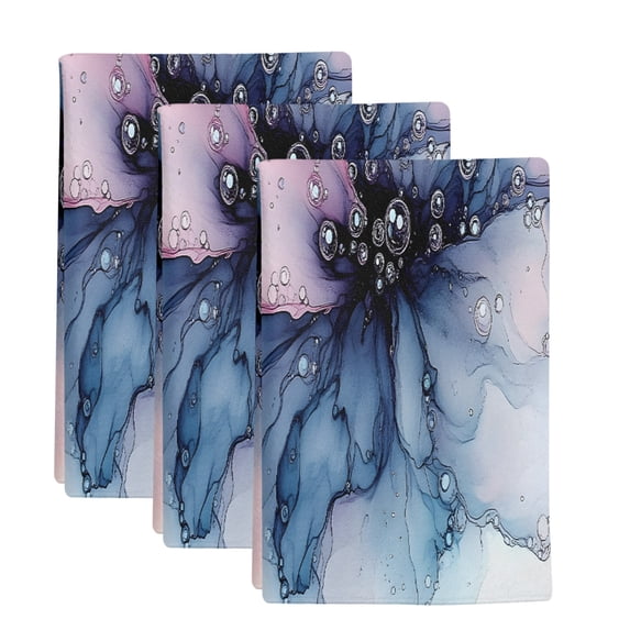 3 Pack Pink Blue Gradient Kitchen Towels Abstract Art Marble Texture ...