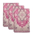 3 Pack Pink Floral Boho Kitchen Towels Medieval Ethnic Turkey Retro ...