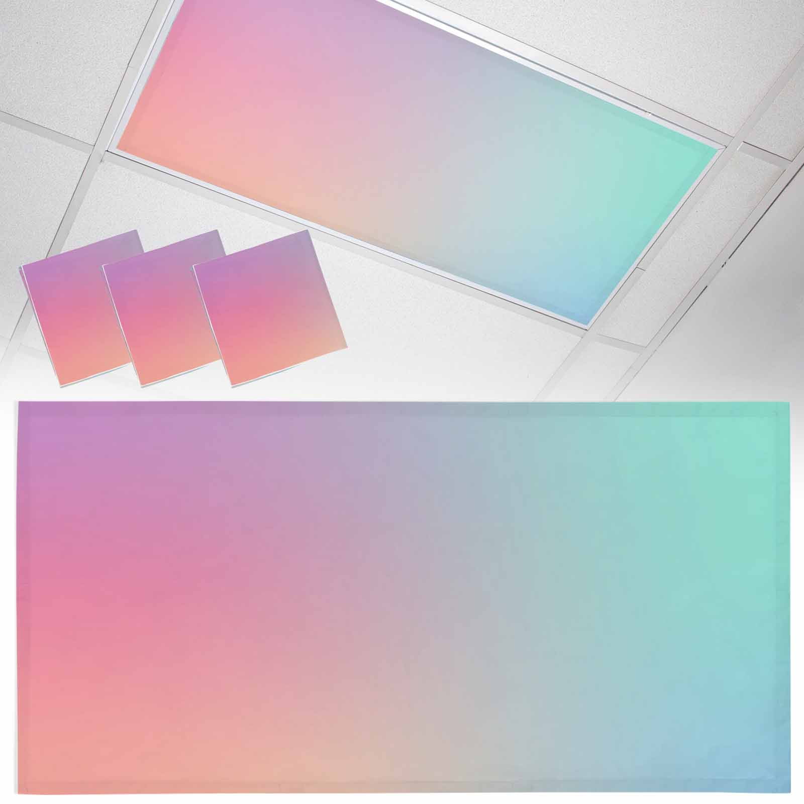 3 Pack Pink Purple Fluorescent Light Covers for Ceiling Lights Blue ...