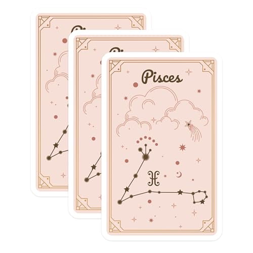 (3 Pack) Pisces Zodiac Decals - Astrology Sign Stickers - Horoscope ...