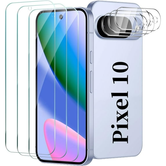 3 Pack Pixel 10 Screen Protector and 2 Pack Camera Lens Protector ...
