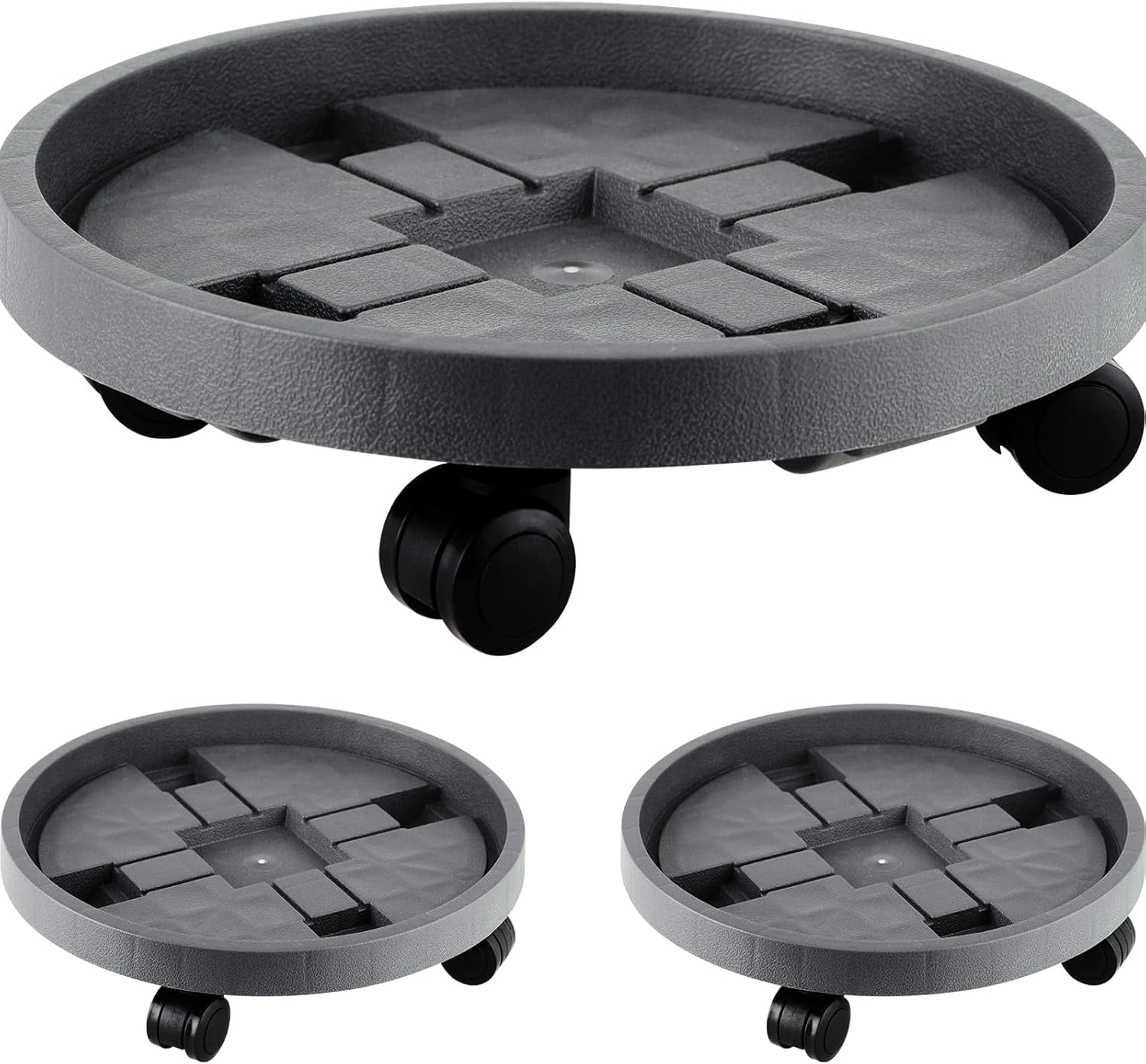 3 Pack Plant Caddy with Wheels 13 Inch Rolling Plant Stand Heavy Duty ...