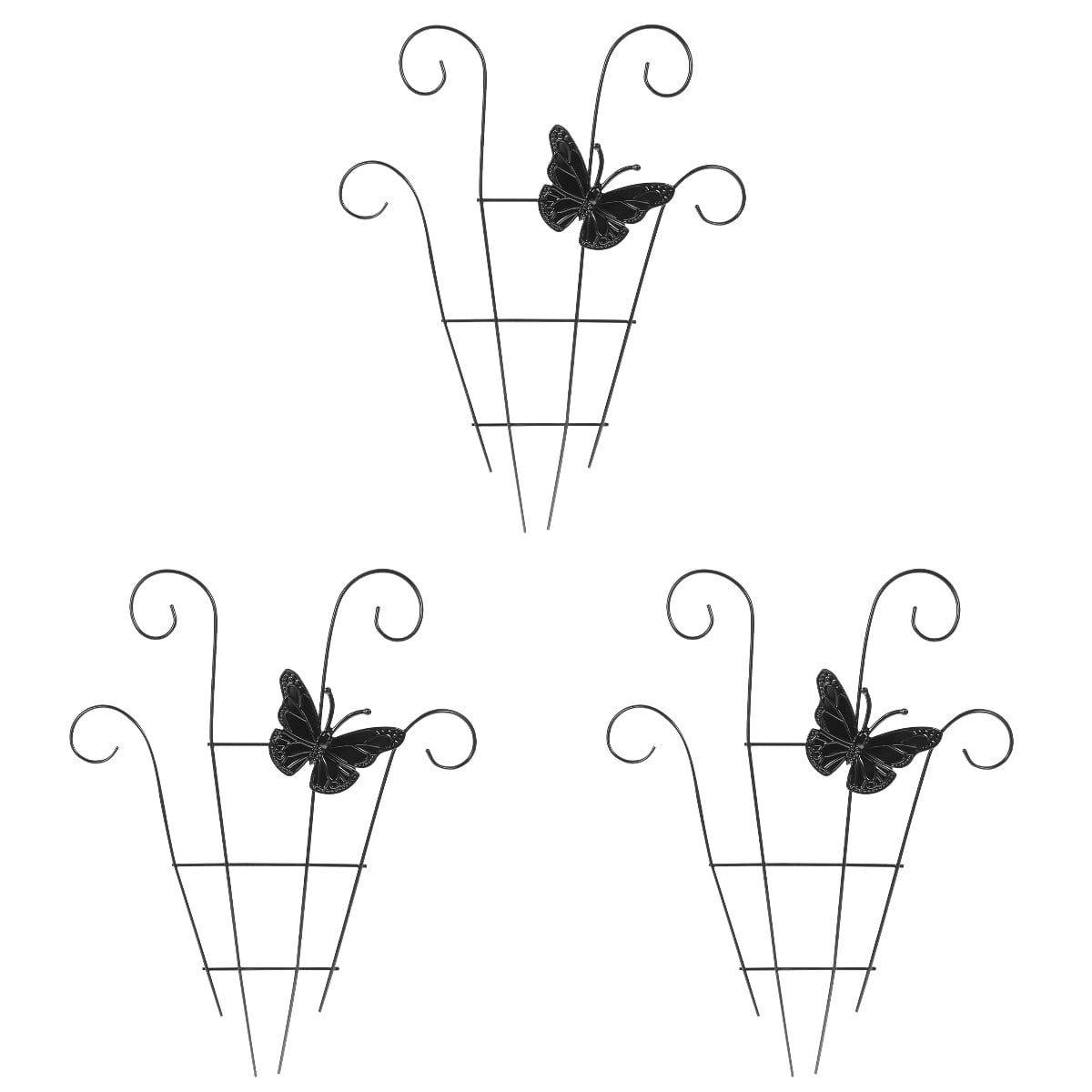 3 Pack Plant Climbing Frame Vine Trellis Green Support - Walmart.com