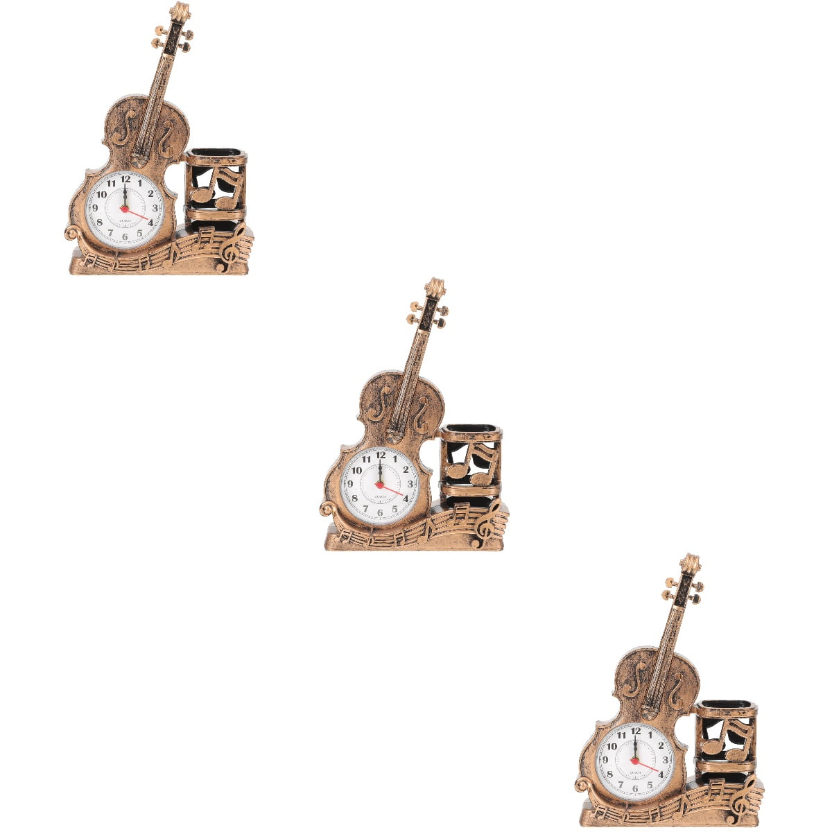 3 Pack Plastic Violin Clock Toys for Kids Clocks Word That Light up ...