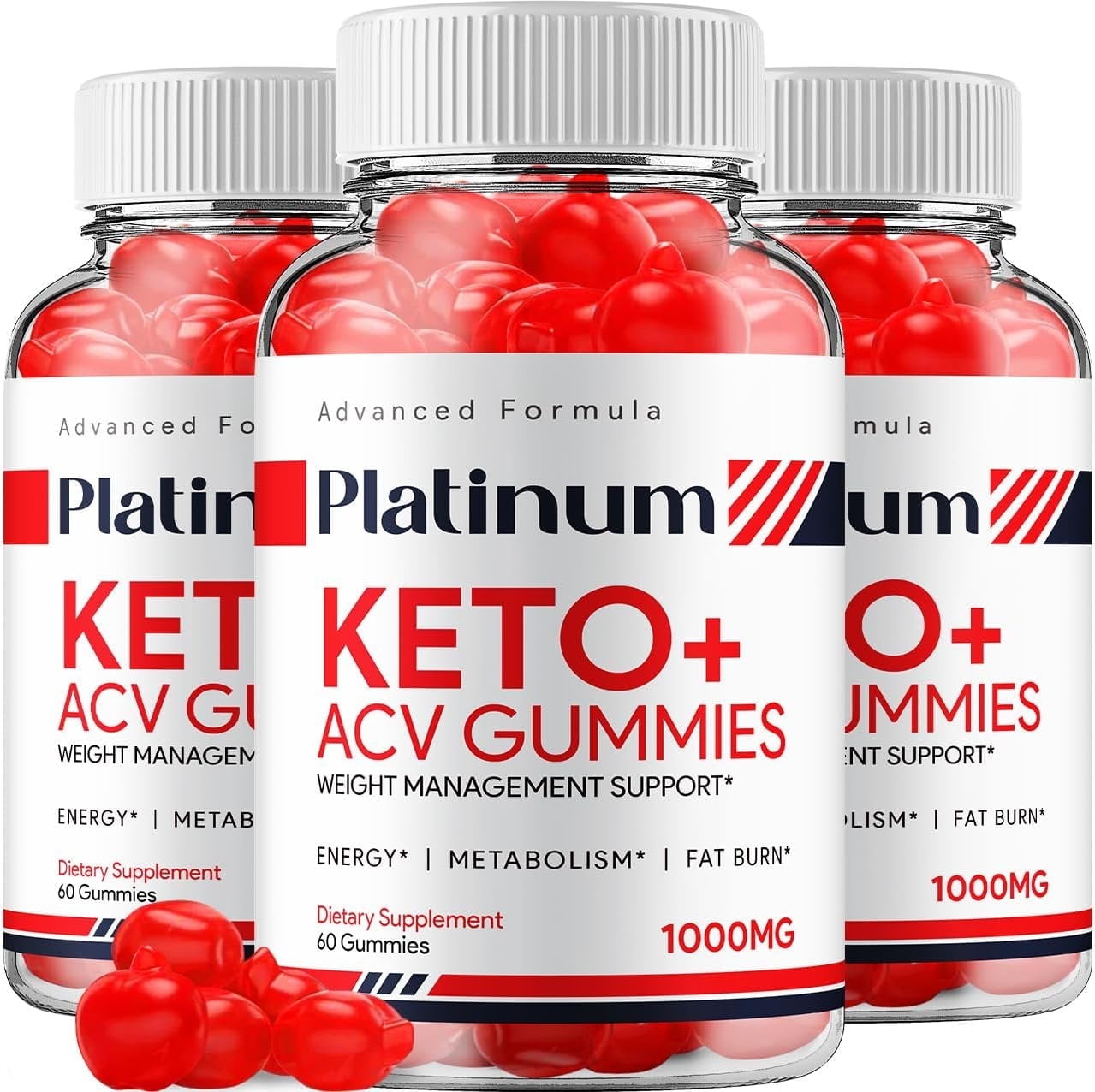 Avenura Platinum Keto ACV Gummies, 3 Pack, 180 Gummies, B12, Beet Juice ...