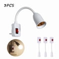 3-Pack Plug in Light Socket, E27 Light Bulb Socket Adapter, Lamp Socket ...