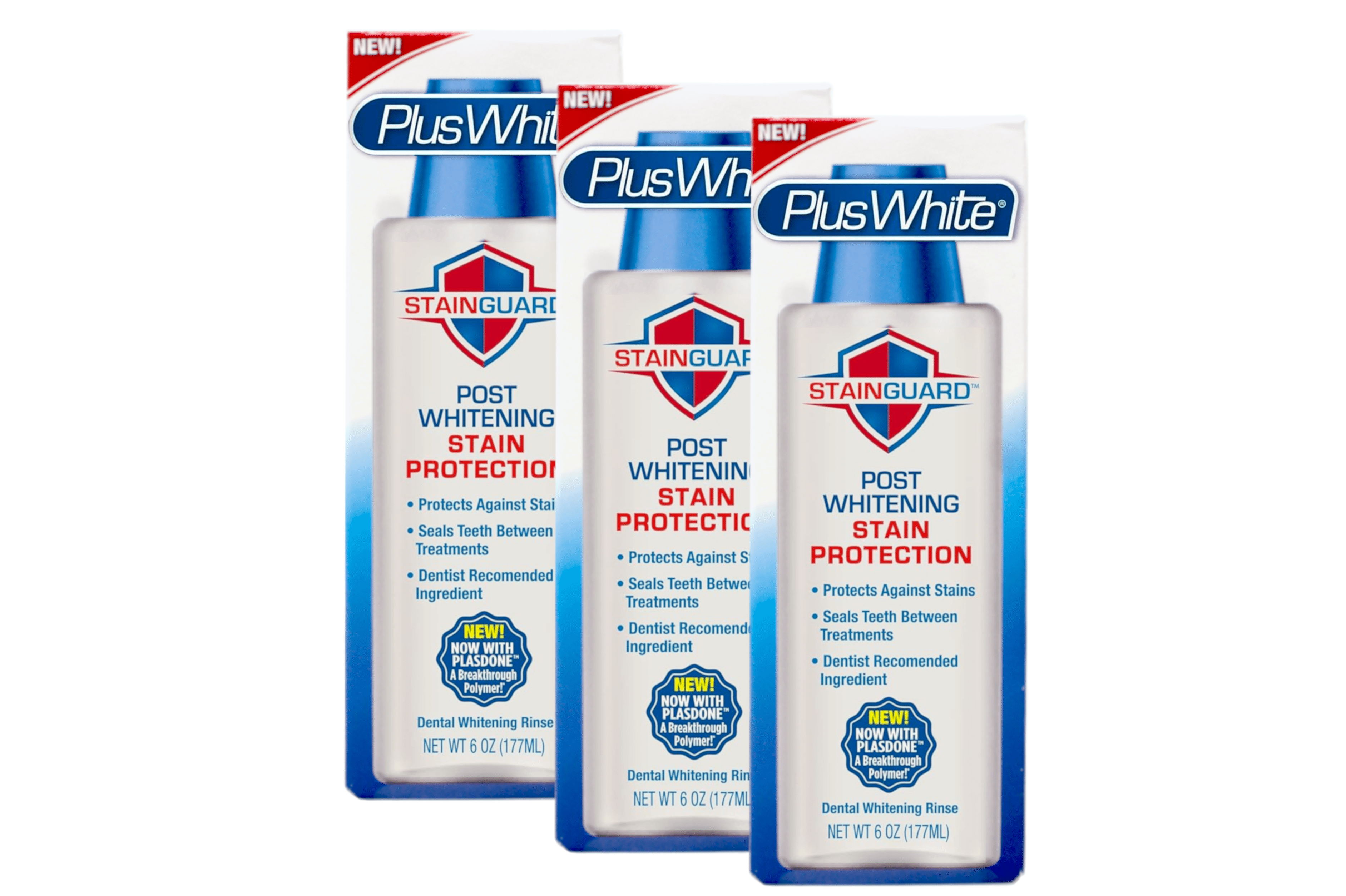 3 Pack - Plus White Post Whitening Stain Rinse - Protects Against ...