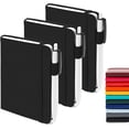 3 Pack Pocket Journals with 3 Black Pens, A6 Mini Cute Small Journal ...