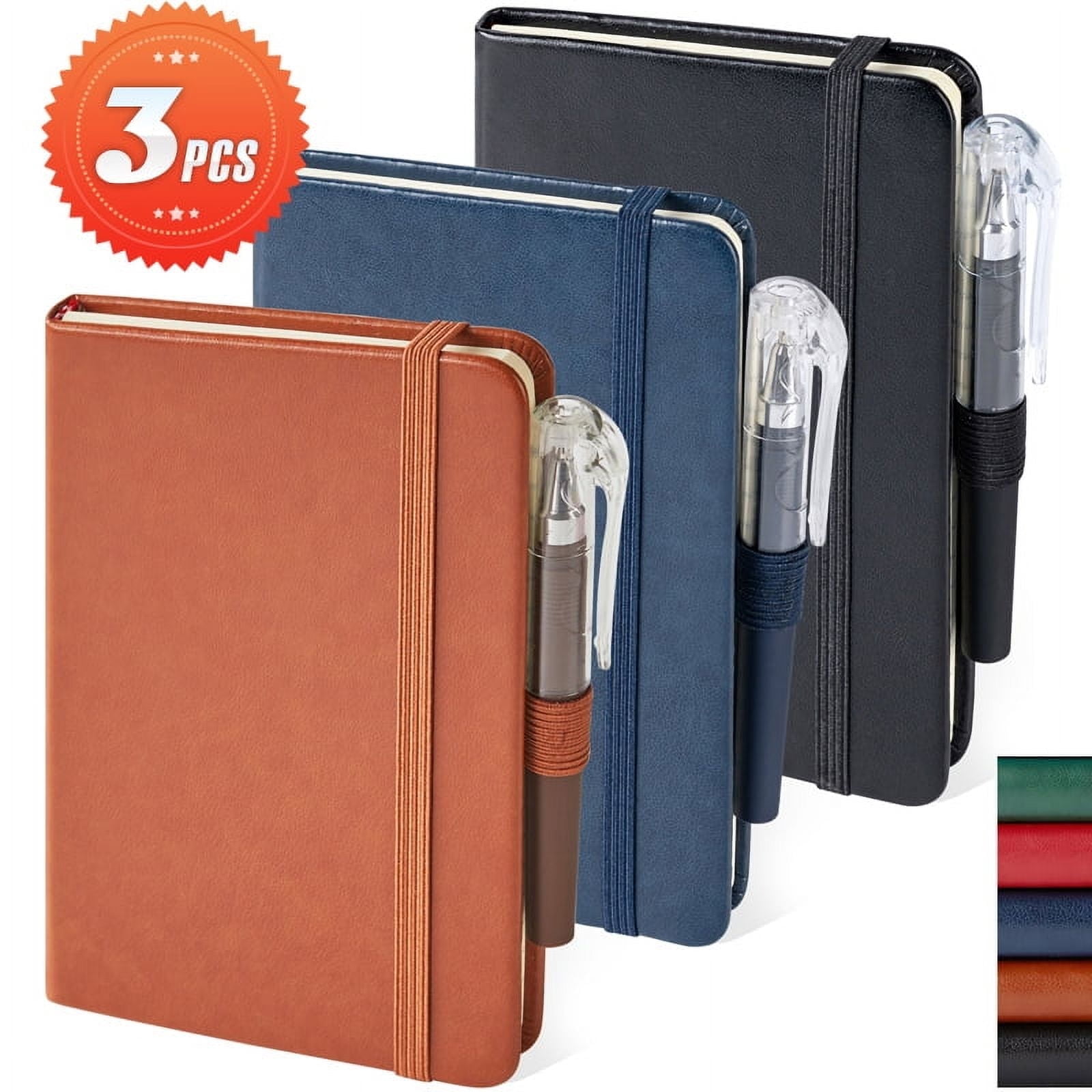 3 Pack Pocket Notebook Journals, Small Notepad Notebooks for Note ...