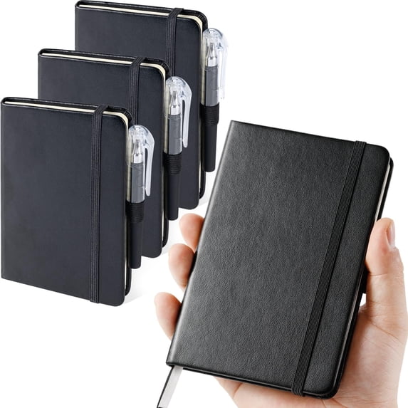 (3 Pack) Pocket Journal, Hardcover Small Mini s with Pens for Work, 3.7 ...