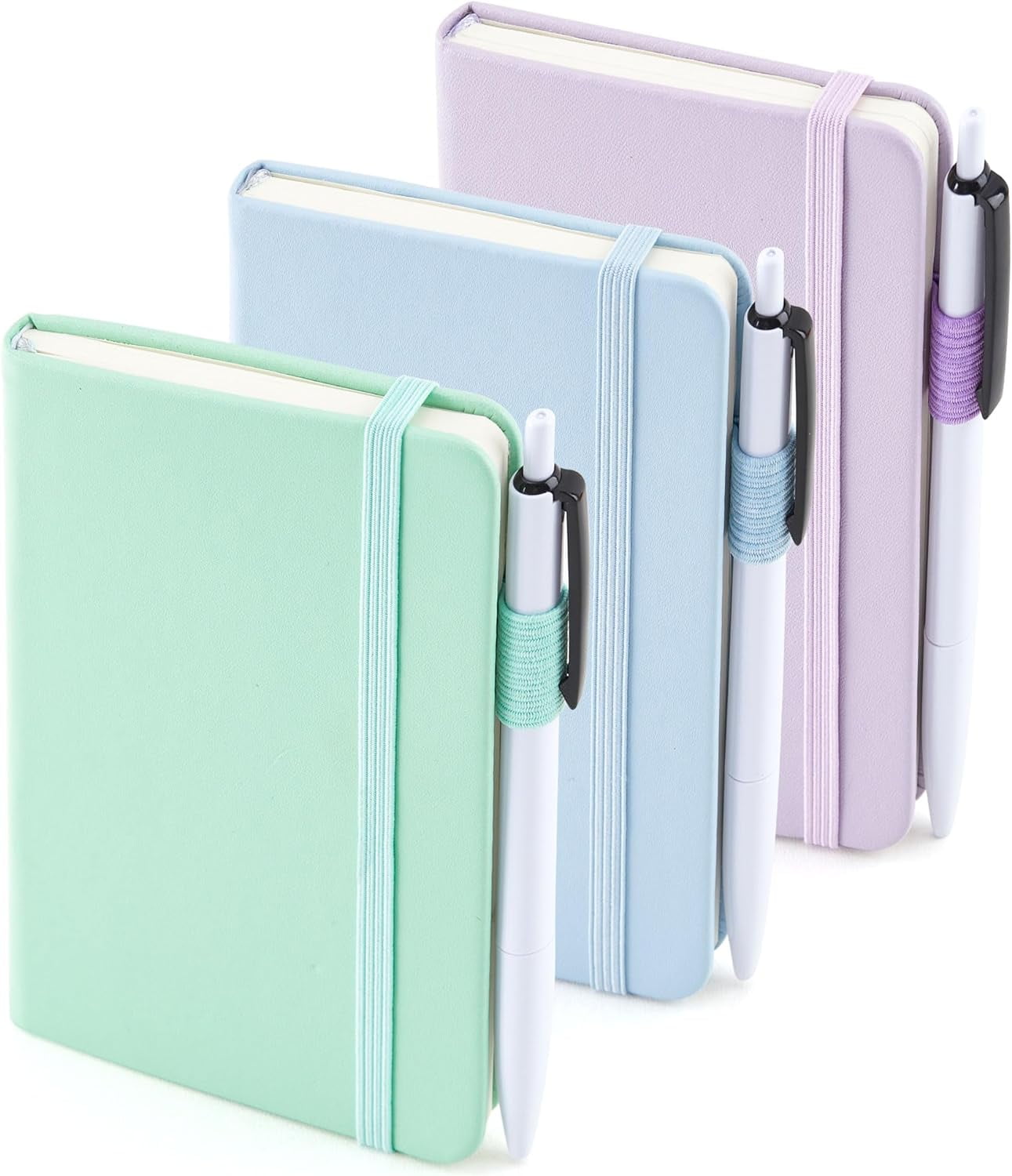 3 Pack Pocket Small Notebook Journals, Mini Cute Hardcover College ...