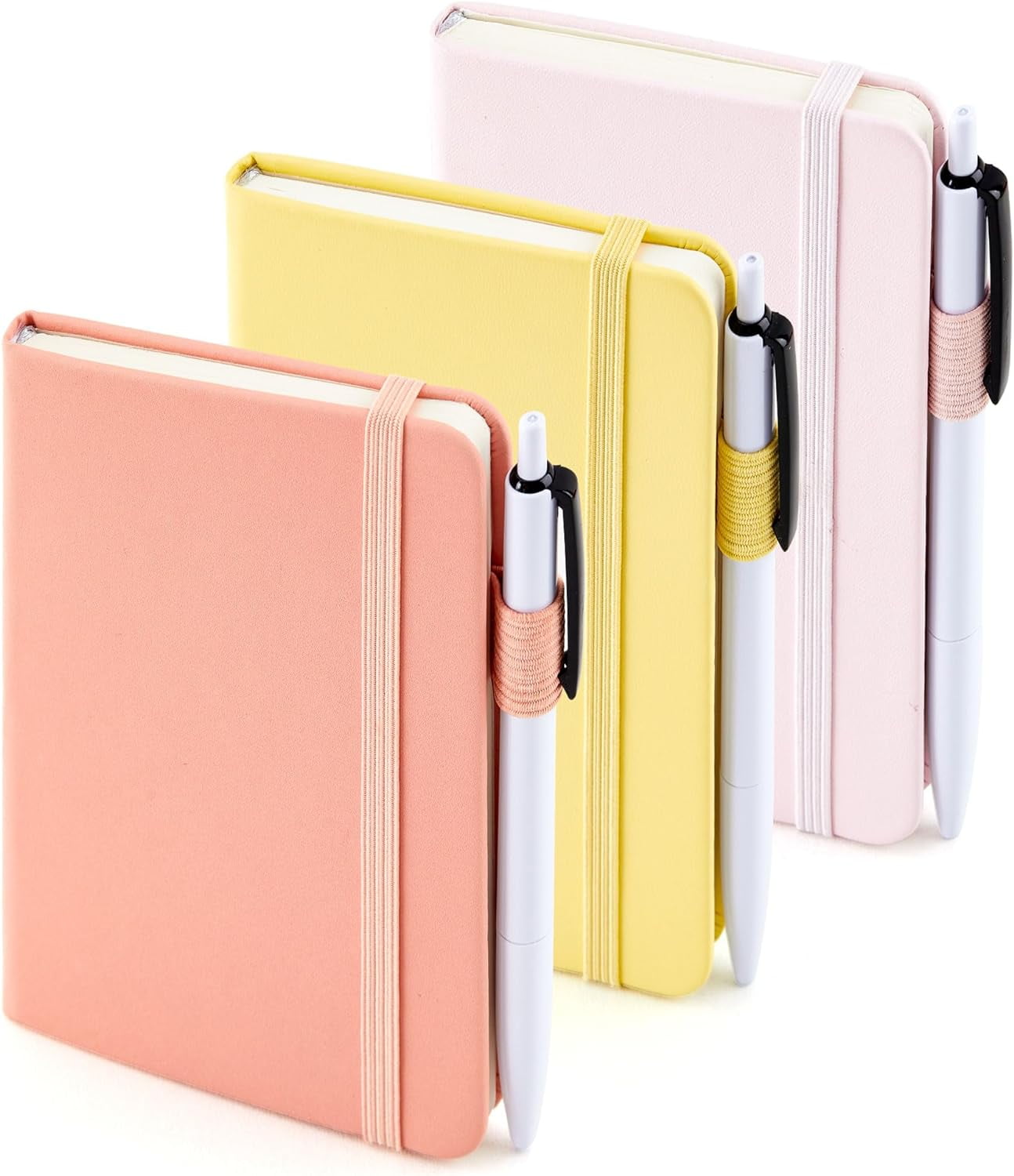 3 Pack Pocket Small Notebook Journals, Mini Cute Hardcover College ...