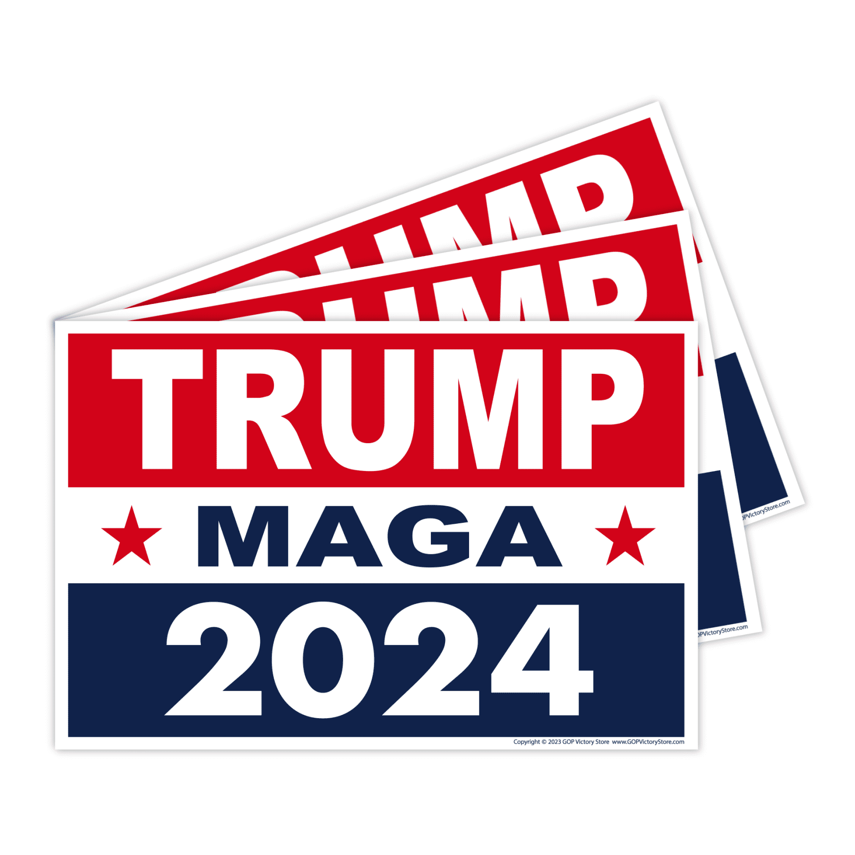 (3-Pack) Political Campaign Yard Sign w/Stake, Donald Trump 2024 Make ...
