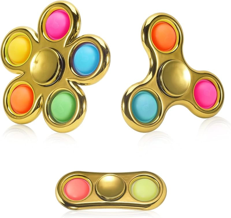 3 Pack Pop Fidget Spinner, Ideal Decompression Fidget Toys Adult Fidget ...
