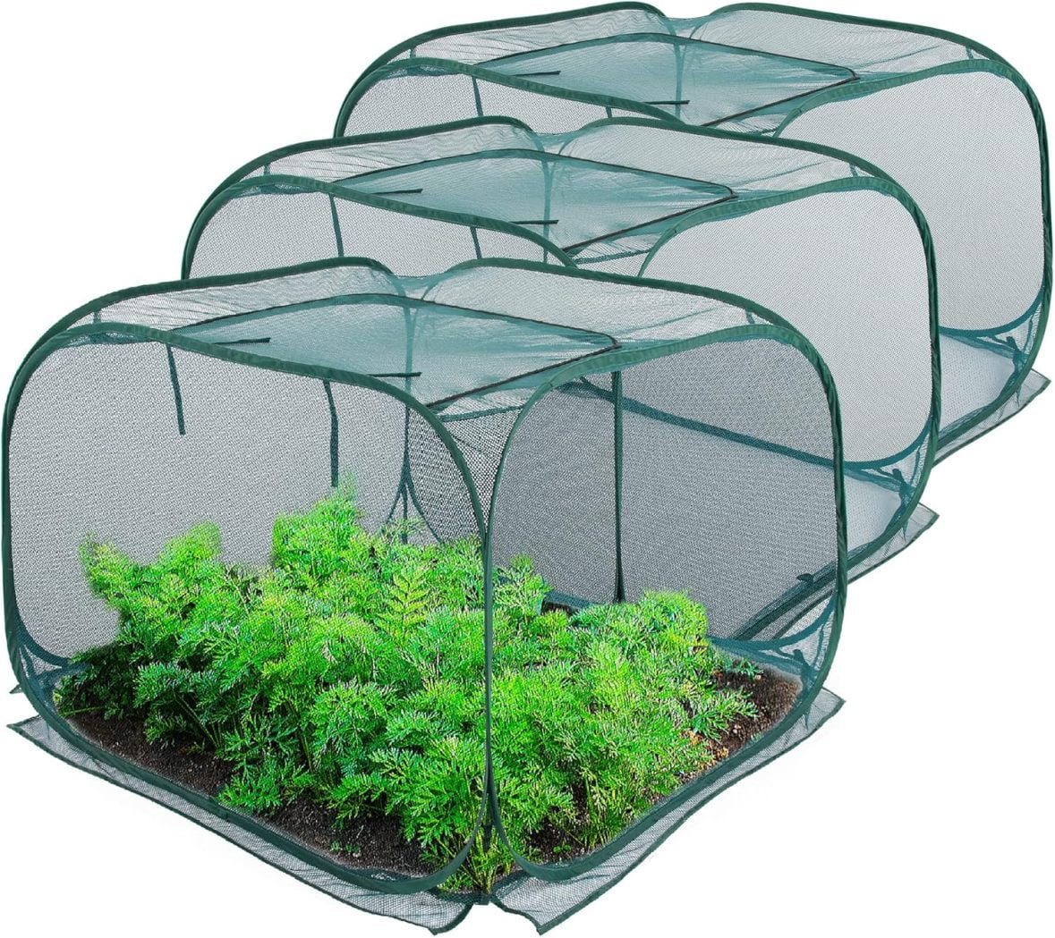 3 Pack Pop Up Mesh Plant Cover, Plant Protector for Raised Garden ...