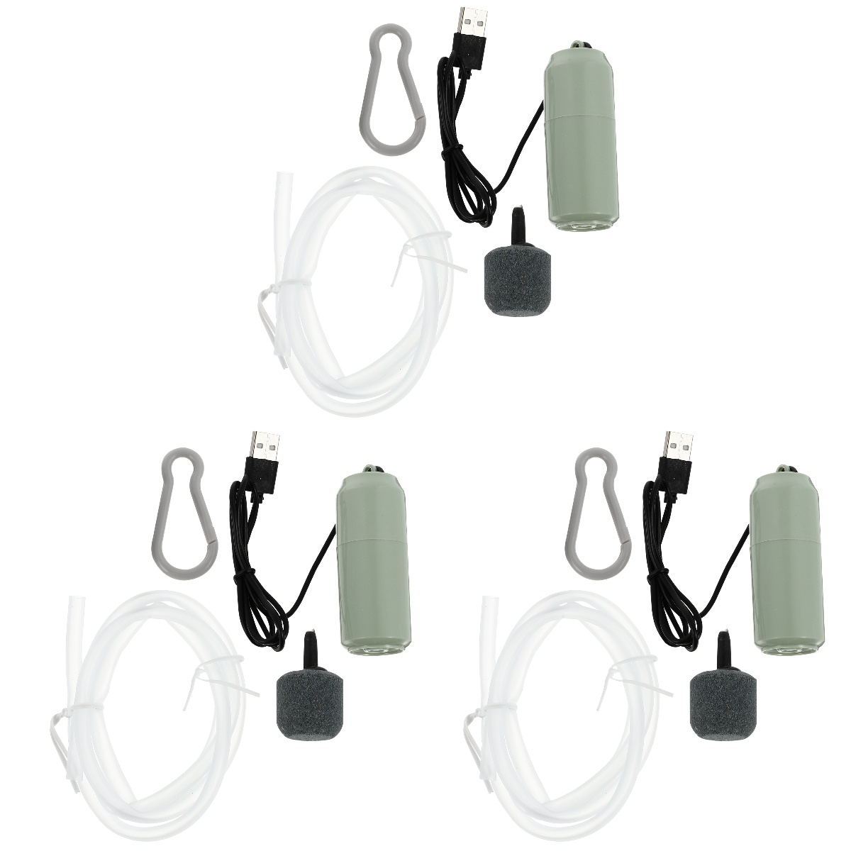 3 Pack Portable Aerator for Transportation of Fish USB Oxygen Pump ...