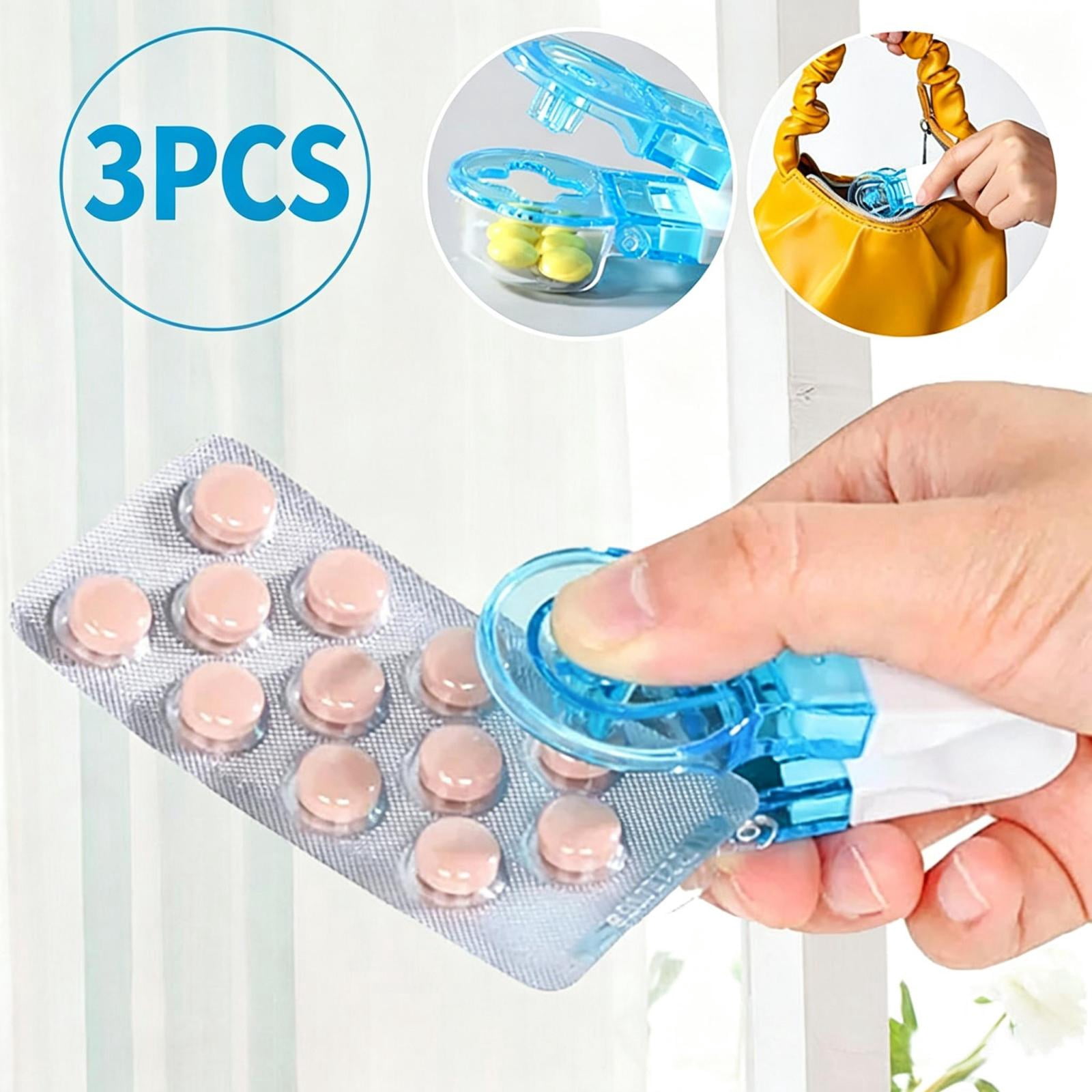 3 Pack Portable Pill Dispenser, Blister Pack Pill Popper Remover Tool ...