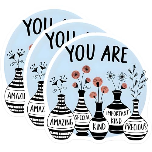 (3 Pack) Positive Affirmation Decals - Encouragement Stickers - Vases ...