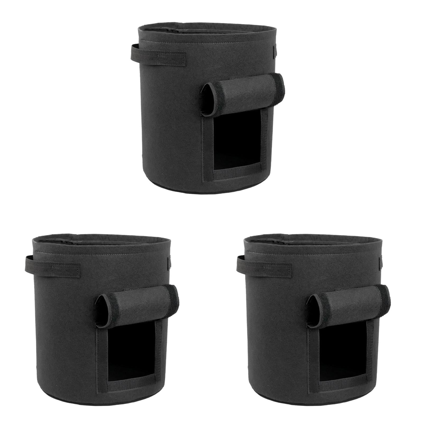 3 Pack Potato Grow Bags 10 Gallon - Heavy Duty Fabric Planter Pots with ...