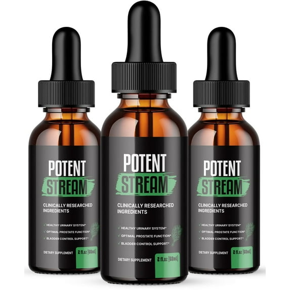 (3 Pack) Potent Stream Drops, Advanced Formula for Prostate Health, All ...