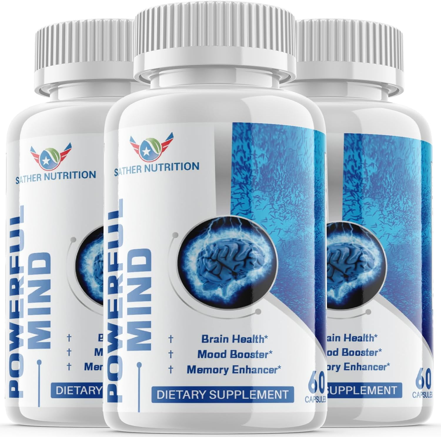 (3 Pack) Powerful Mind - Brain Boost Supplement - Dietary Supplement ...