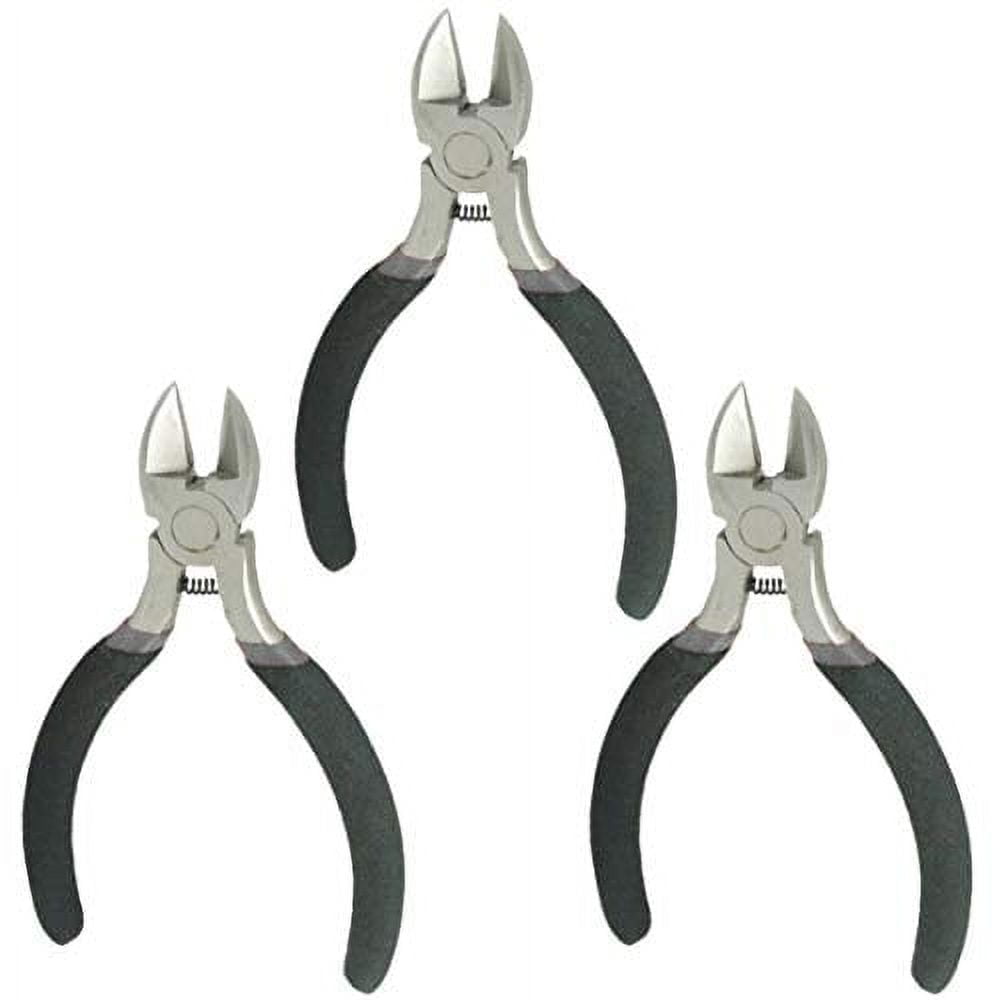 3 Pack Precision Diagonal Cutter, Mini 4.5 inch Wire Cutting Pliers ...