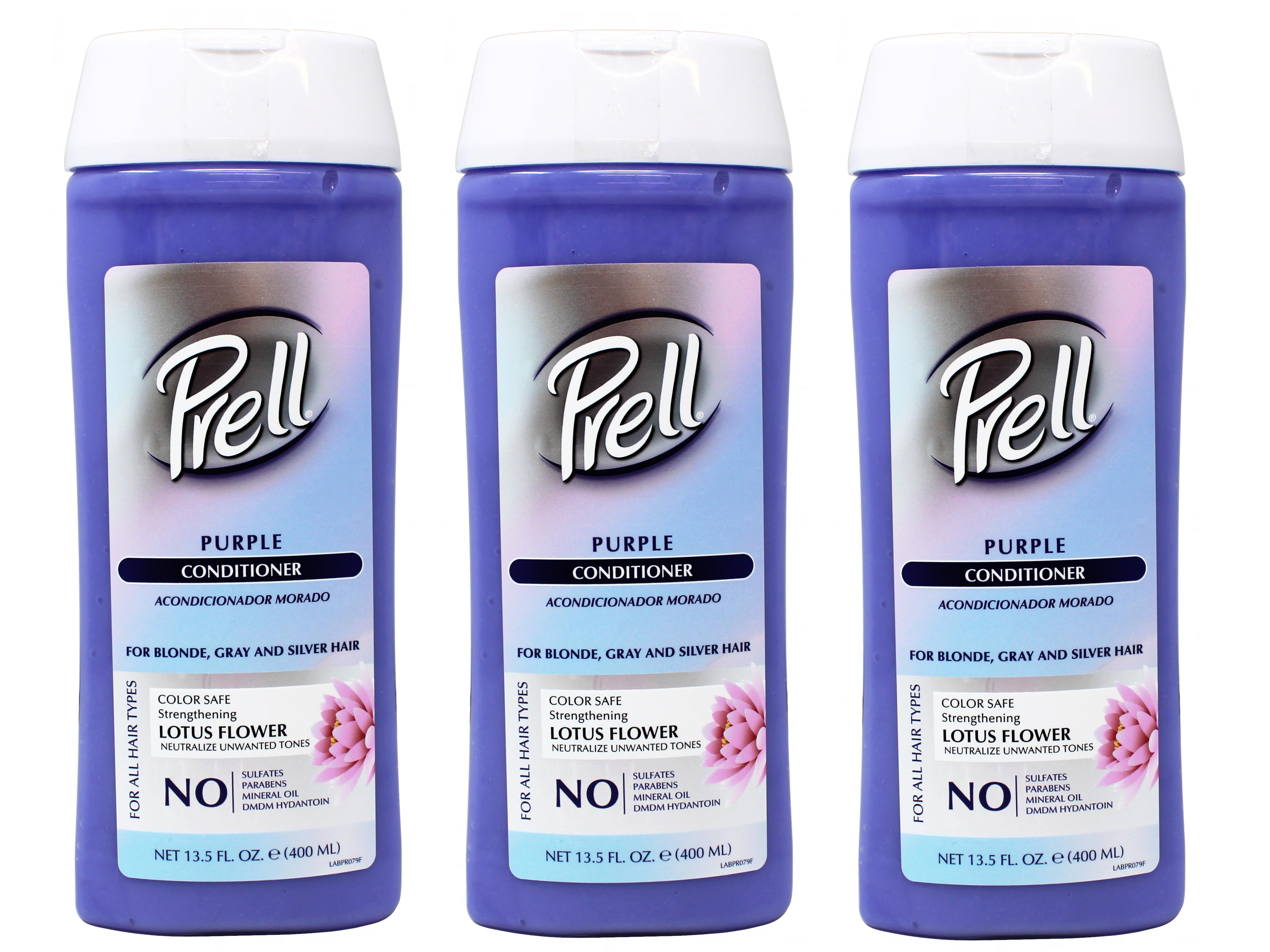 3 Pack - Prell Purple Conditioner, for Blonde, Gray and Silver Hair ...