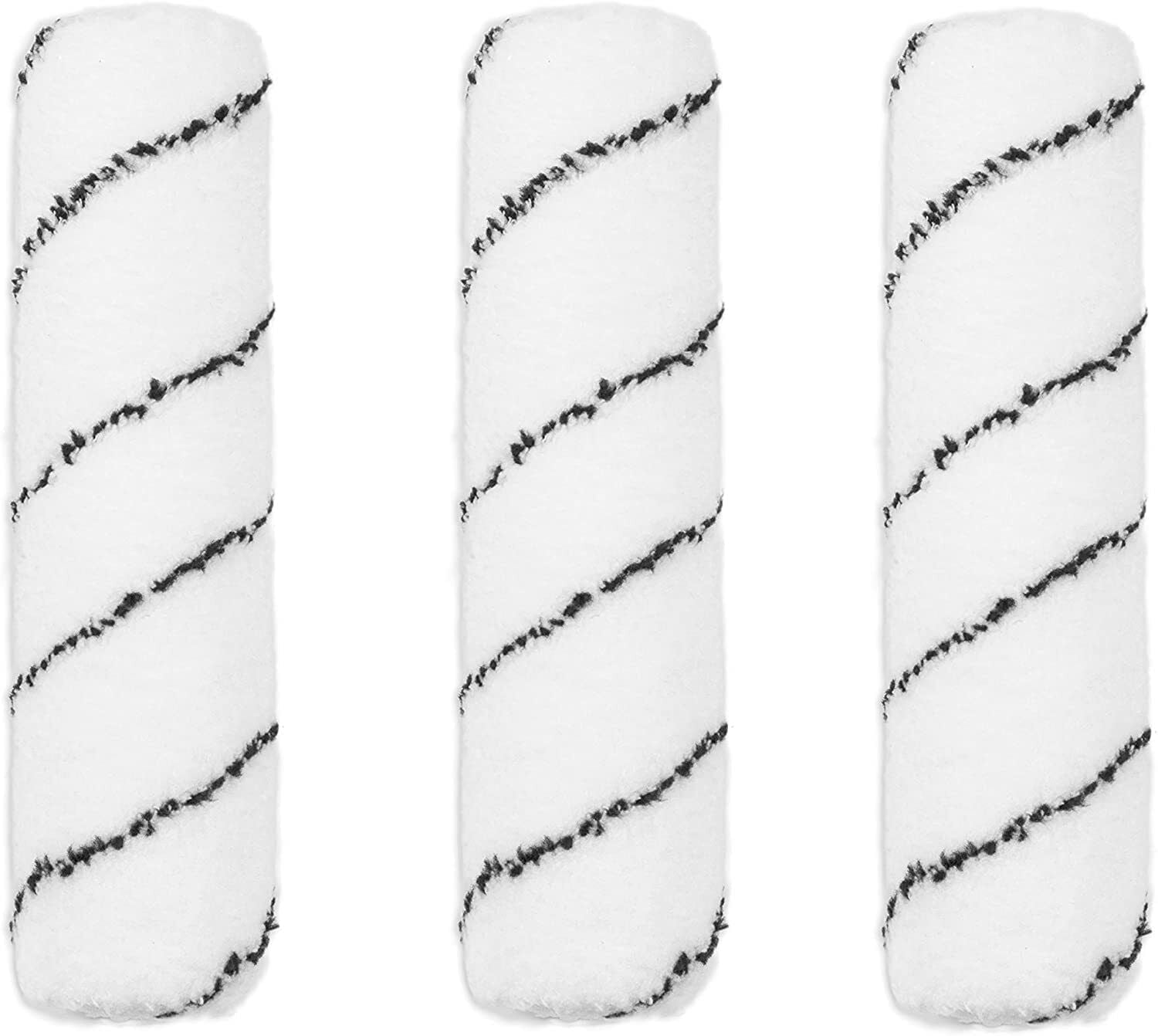 3 Pack Premium Microfiber 9 inch Paint Roller Cover with PVC Core 1/2 ...
