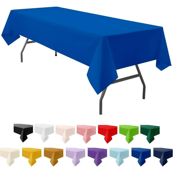 3-Pack Premium Plastic Dark Royal Blue Tablecloth Disposable 54" x 108 ...