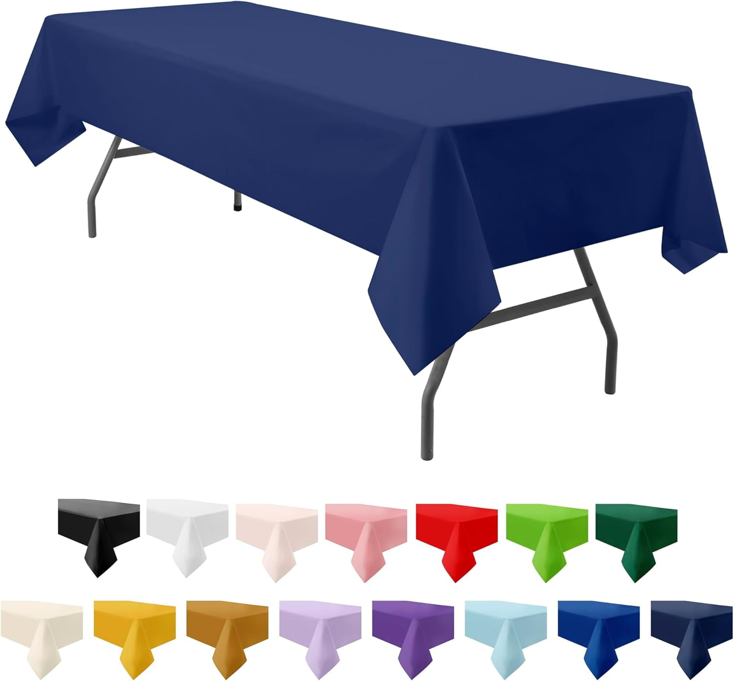 3-Pack Premium Plastic Deep Navy Blue Tablecloth Disposable 54 x 108 ...