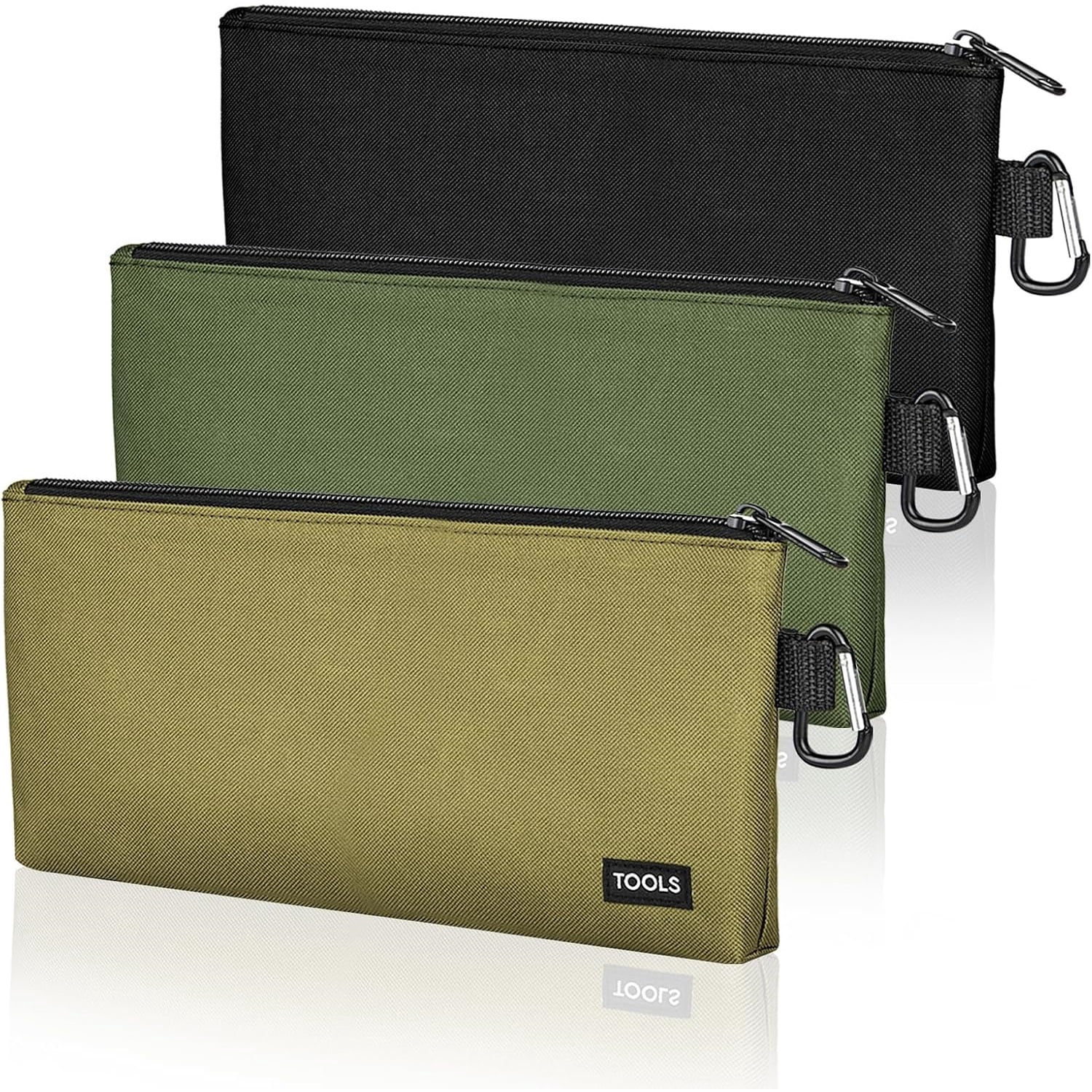 3 Pack Premium Tool Pouches Zipper Bag, 12 in Small Tools Bags with ...
