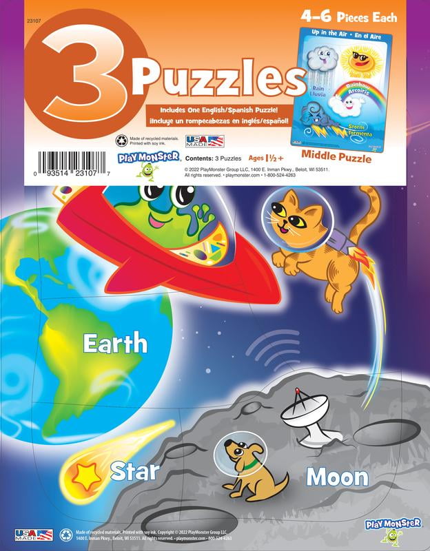 3-Pack Preschool Learning Jigsaw Puzzles (Styles May Vary) by ...