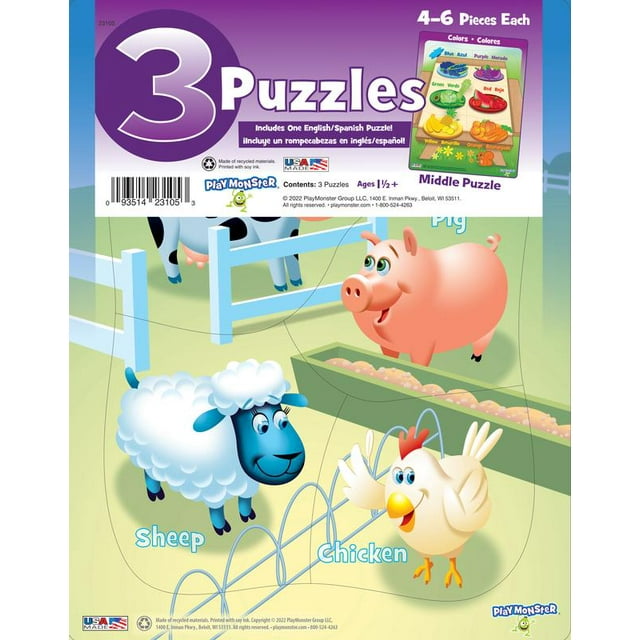 3-Pack Preschool Puzzles Display - Walmart.com