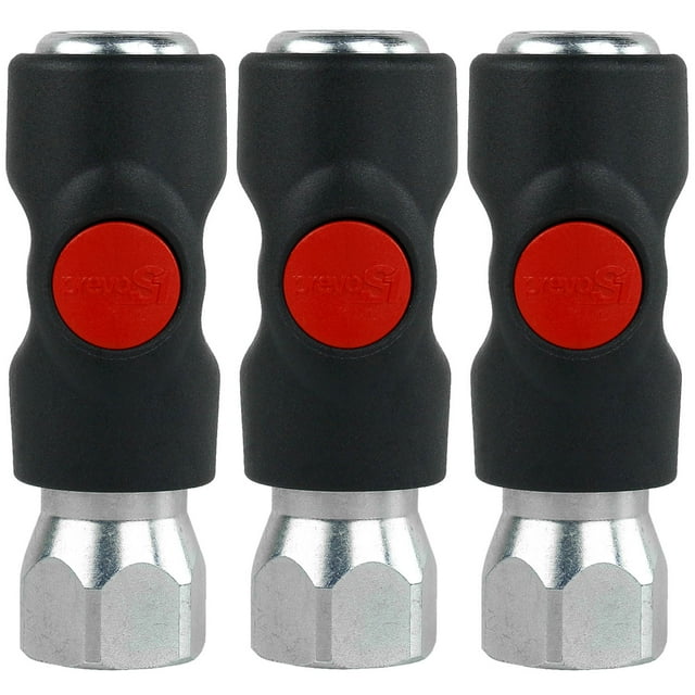 3 Pack Prevost Push Button Automotive Style Truflate Air Coupler 1/2 ...