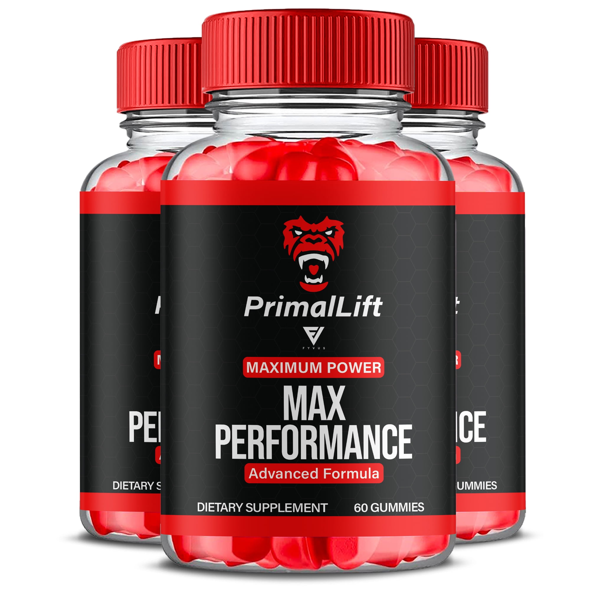 (3 Pack) Primal Lift Gummies PrimalLift Supplement High Drive (180 ...