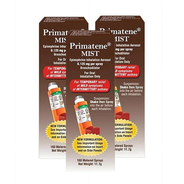 3 Pack - Primatene MIST Oral Inhalation Aerosol 160 spray *EN - Walmart.com