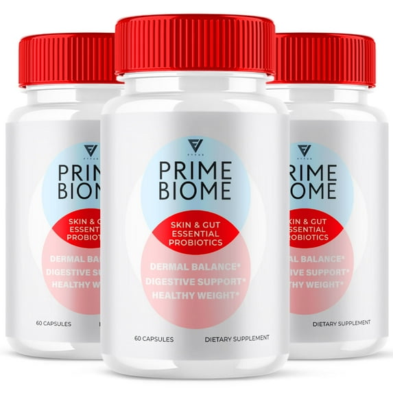 (3 Pack) Prime Biome Probiotic Supplement PrimeBiome Capsules ...
