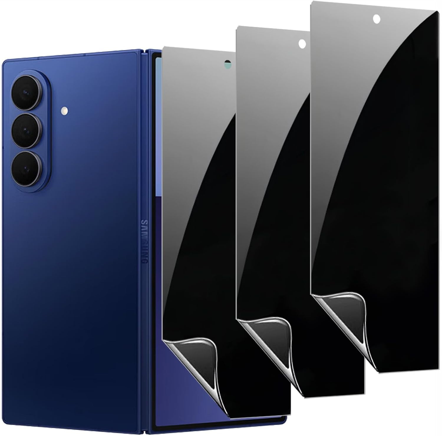 3 Pack Privacy Front Screen Protector For Samsung Galaxy Z Fold 7 Anti ...